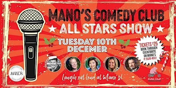 Mano's Comedy Club Tuesday 10th December 2024 | Experience Gold Coast